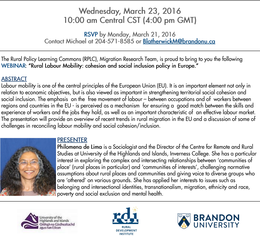 Rural Labour mobility - CRRF/FCRR